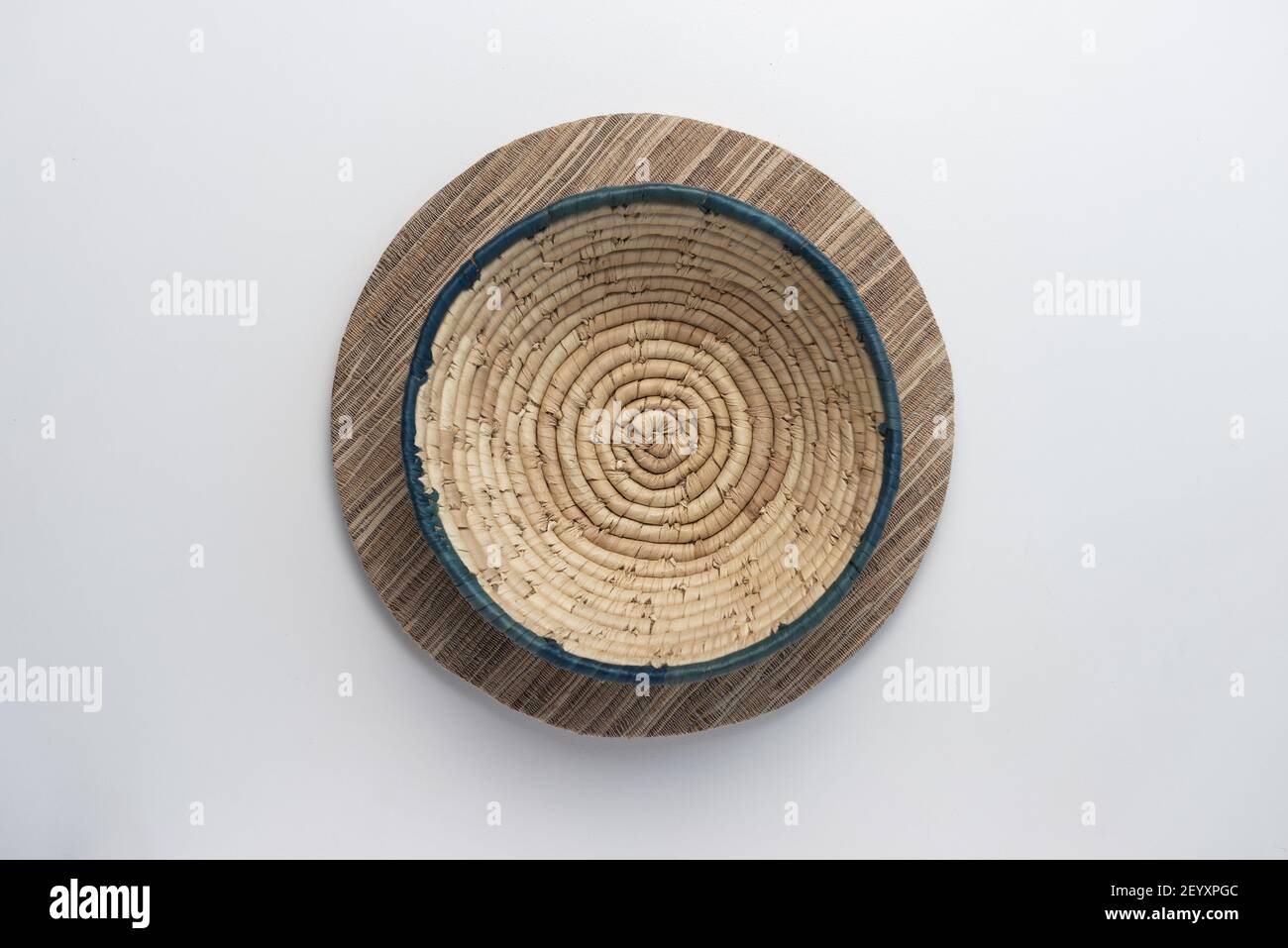 A top view shot of an empty wicker basket Stock Photo - Alamy