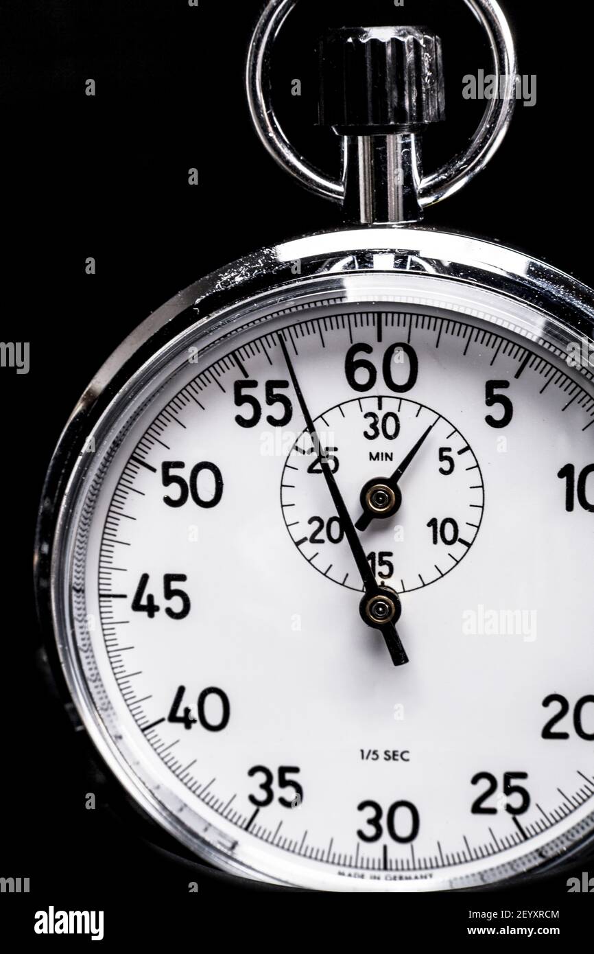 Silver Chronometer Object Stock Photo - Alamy