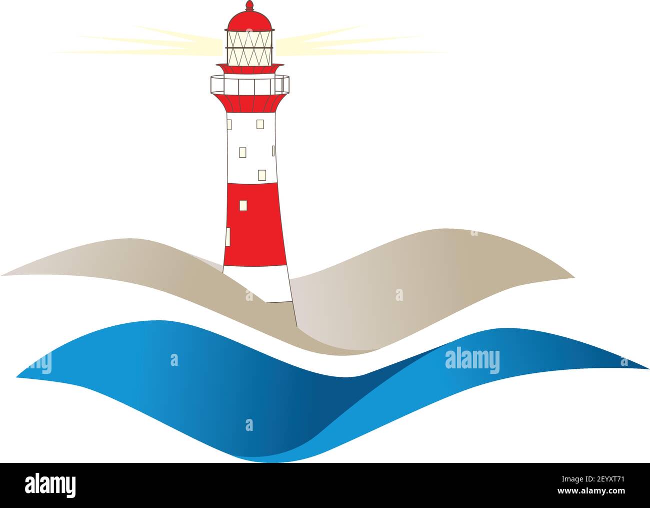 lighthouse and sea, vector Stock Vector Image & Art - Alamy