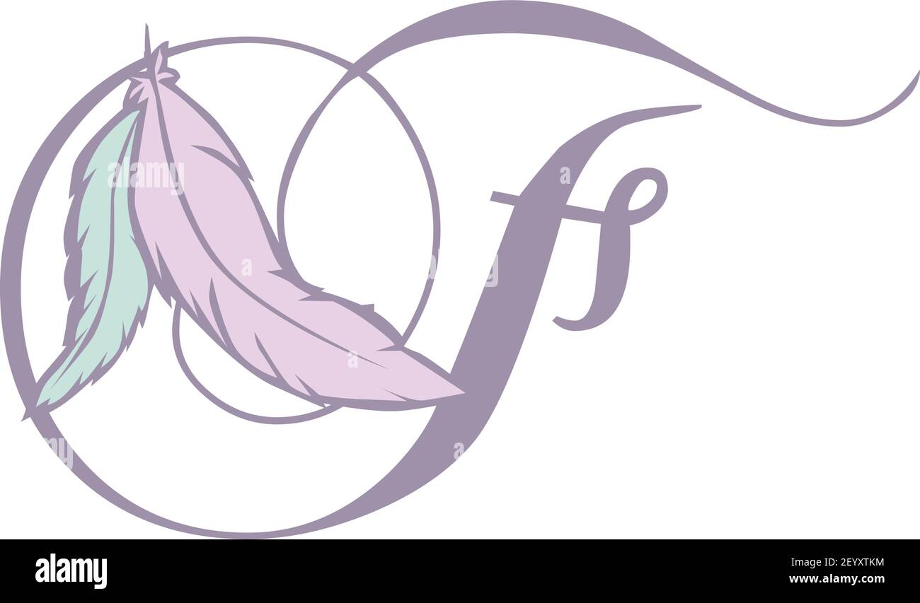 feathers and letter, vector Stock Vector Image & Art - Alamy