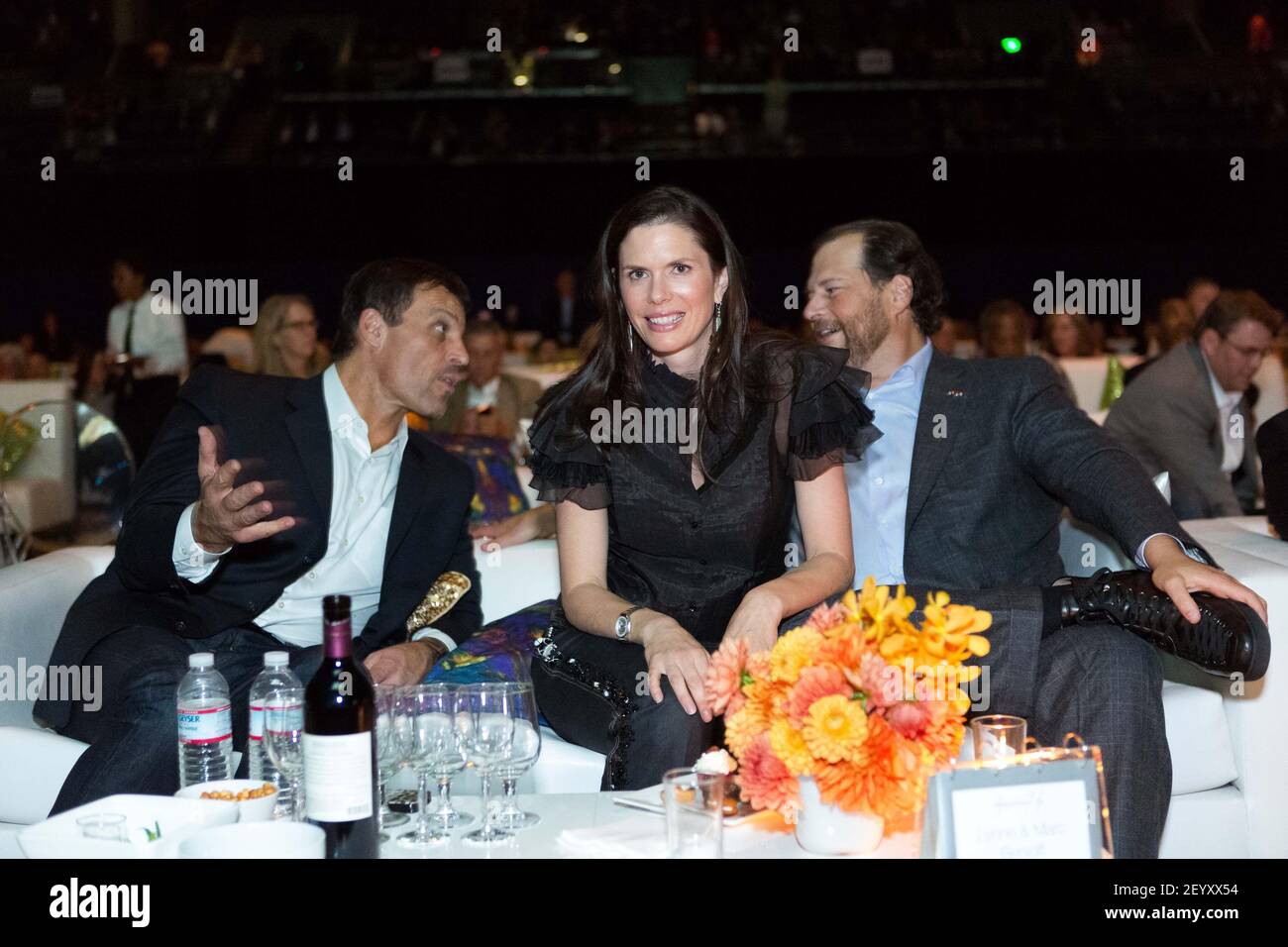 ?, Lynne Benioff, Marc Benioff - 20 September 2012 - San Francisco, CA ...
