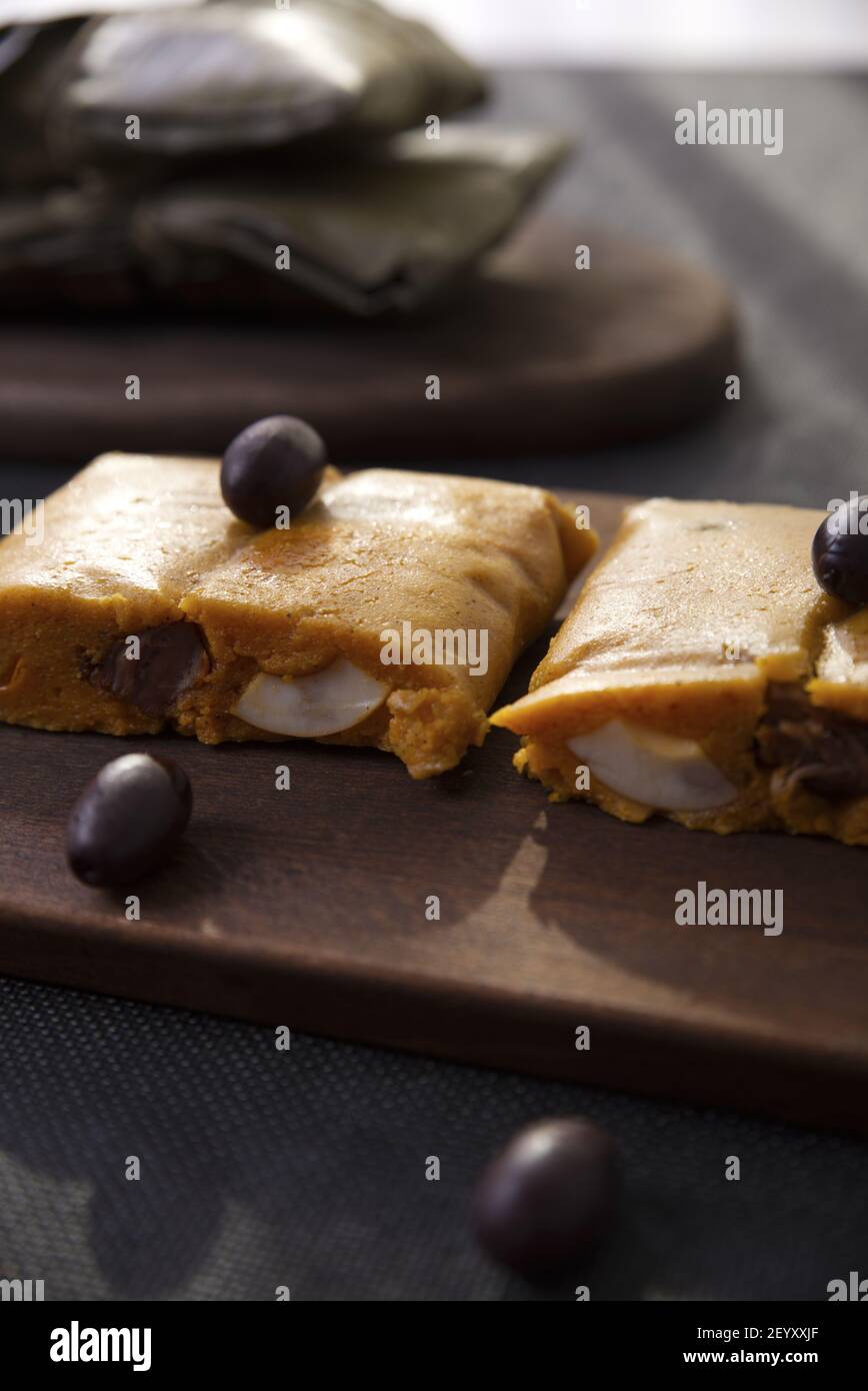 Typical dish of Peru known by the name of tamales, made with corn flour ...