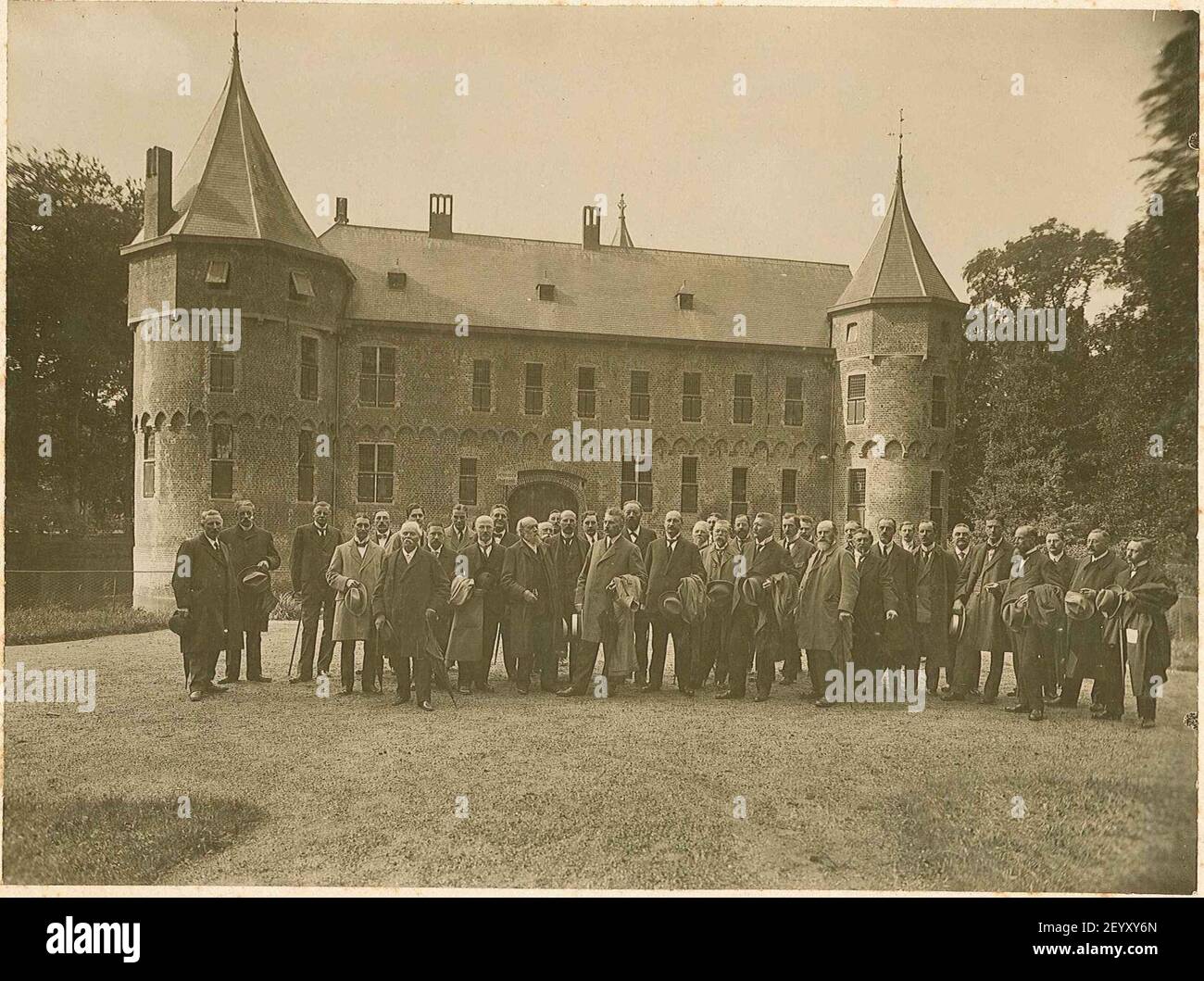 Pierre and Joseph Cuypers with the entire staff of Kunstwerkplaatsen ...