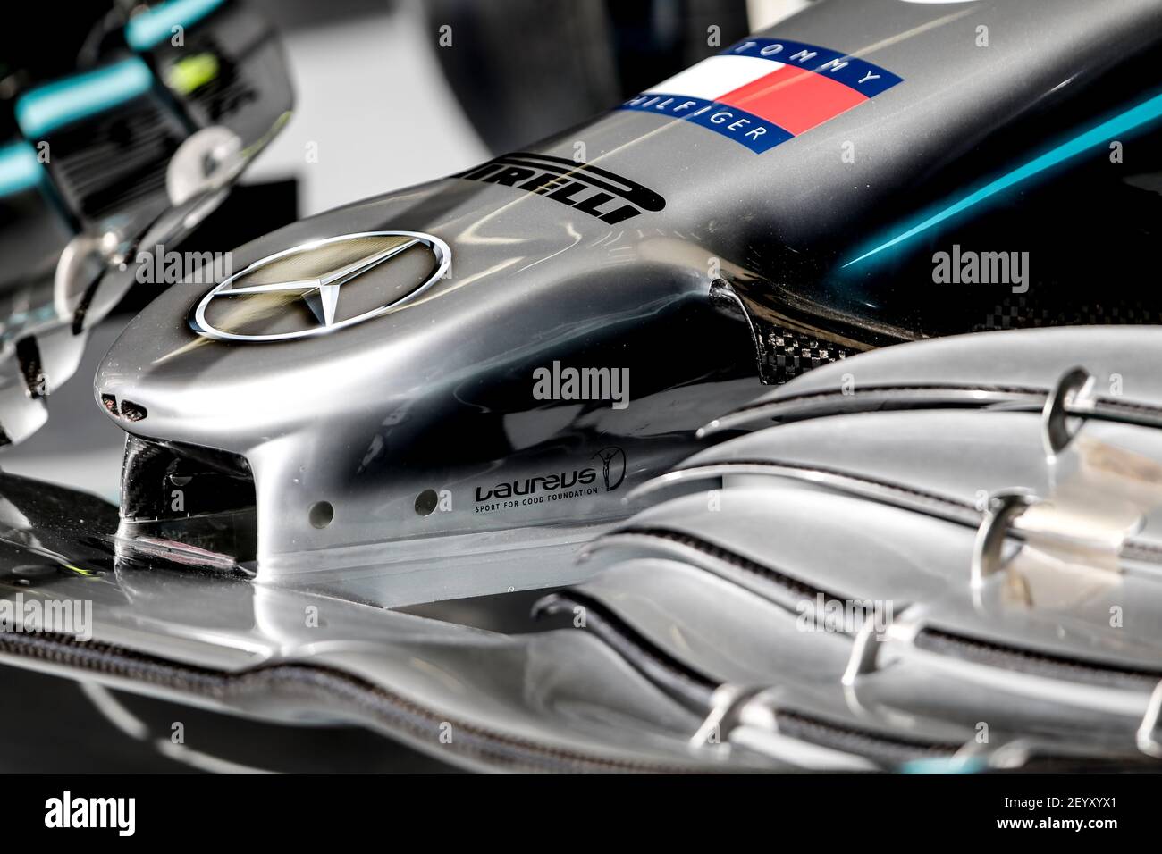 Mercedes amg f1 w10 front wing detail hi-res stock photography and ...
