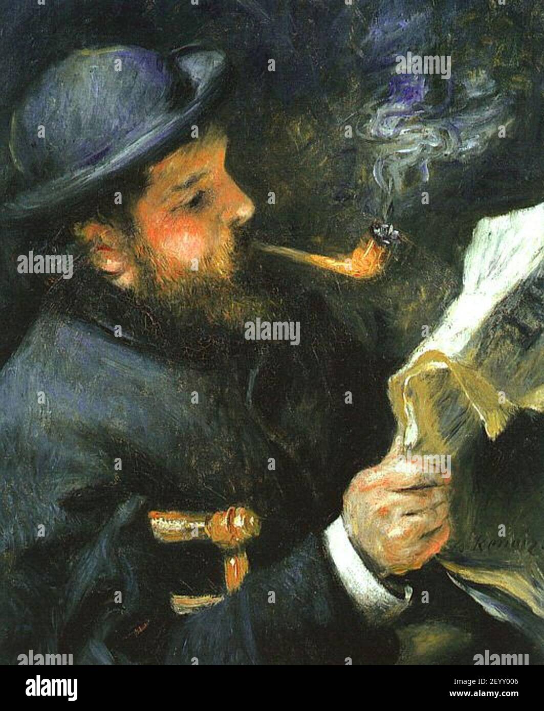 Pierre August Renoir, Claude Monet Reading Stock Photo - Alamy