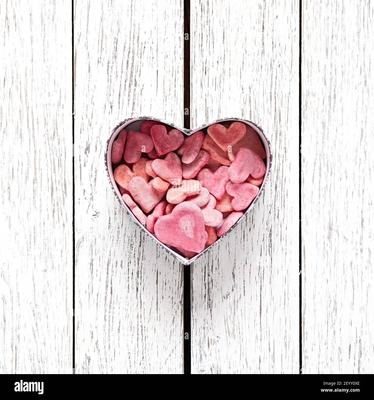 Open heart shaped Valentines Day gift box Stock Photo - Alamy