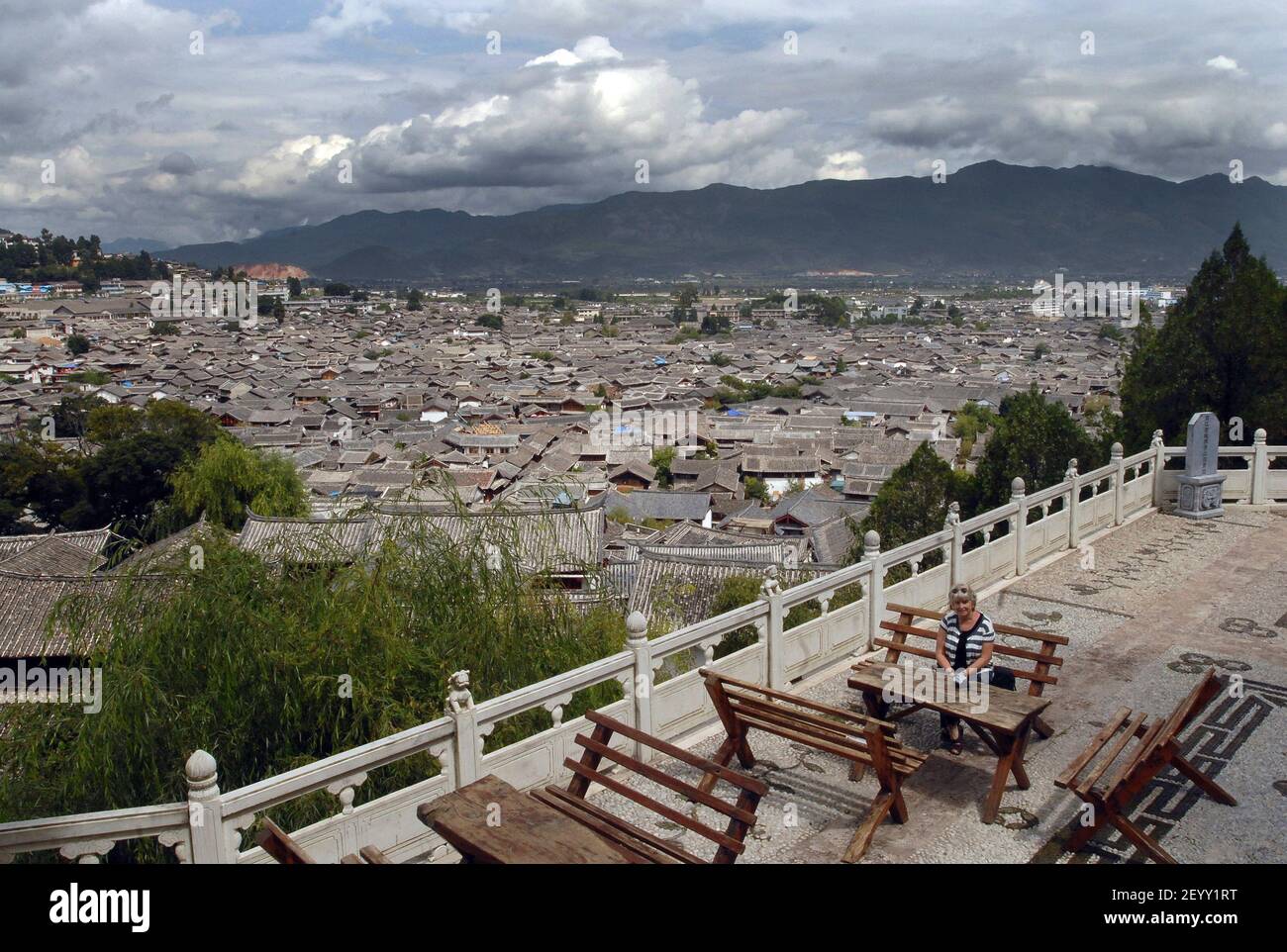 VIEW FROM WANGU PAVILION LIJIANG, YUNNAN PROVINCE, CHINA. PIC MIKE ...