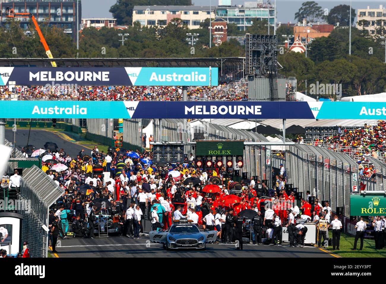 Starting grid atmosphere during 2019 Formula 1 championship at ...