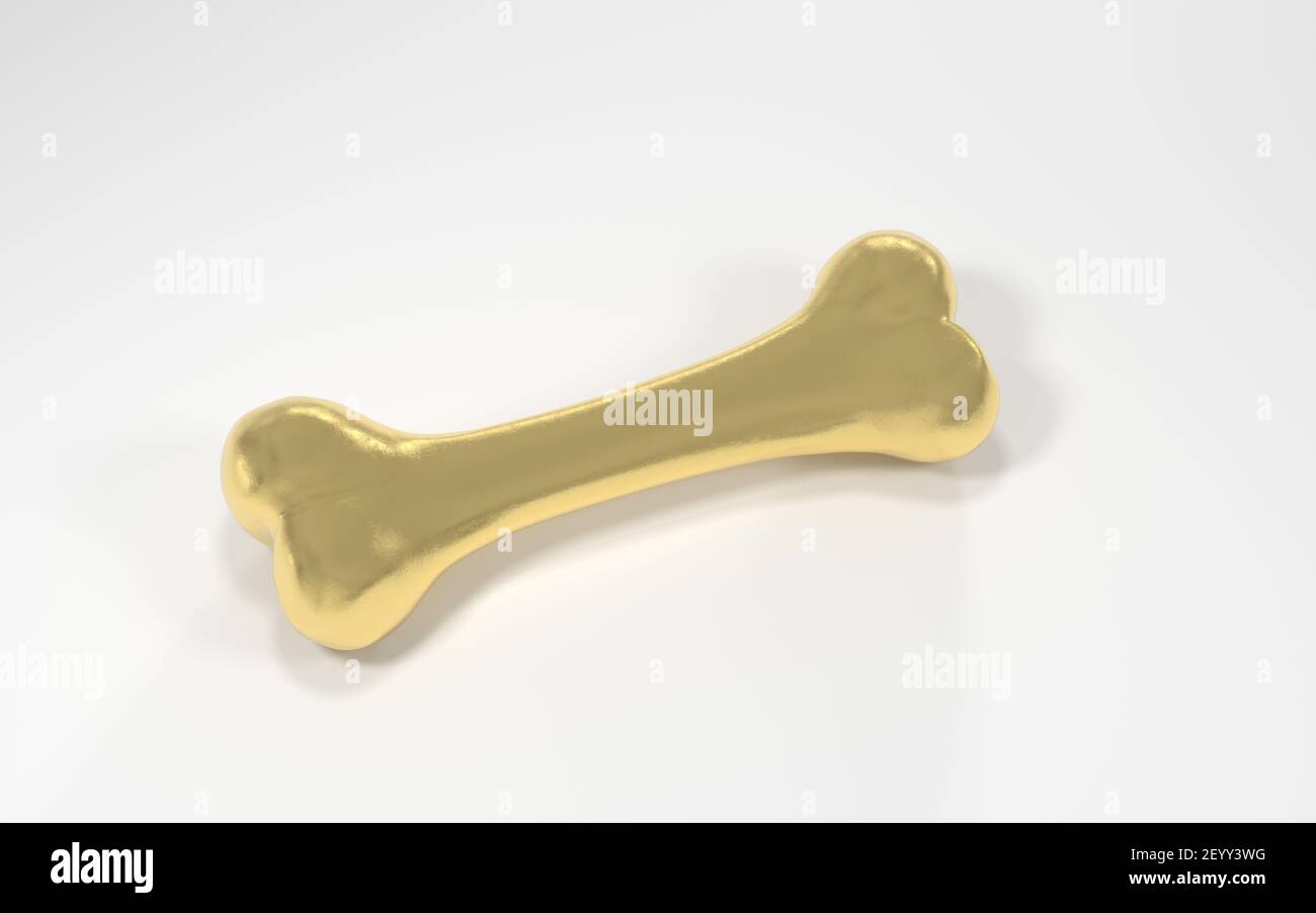 Bone isolated on white background, 3d rendering. Computer digital ...