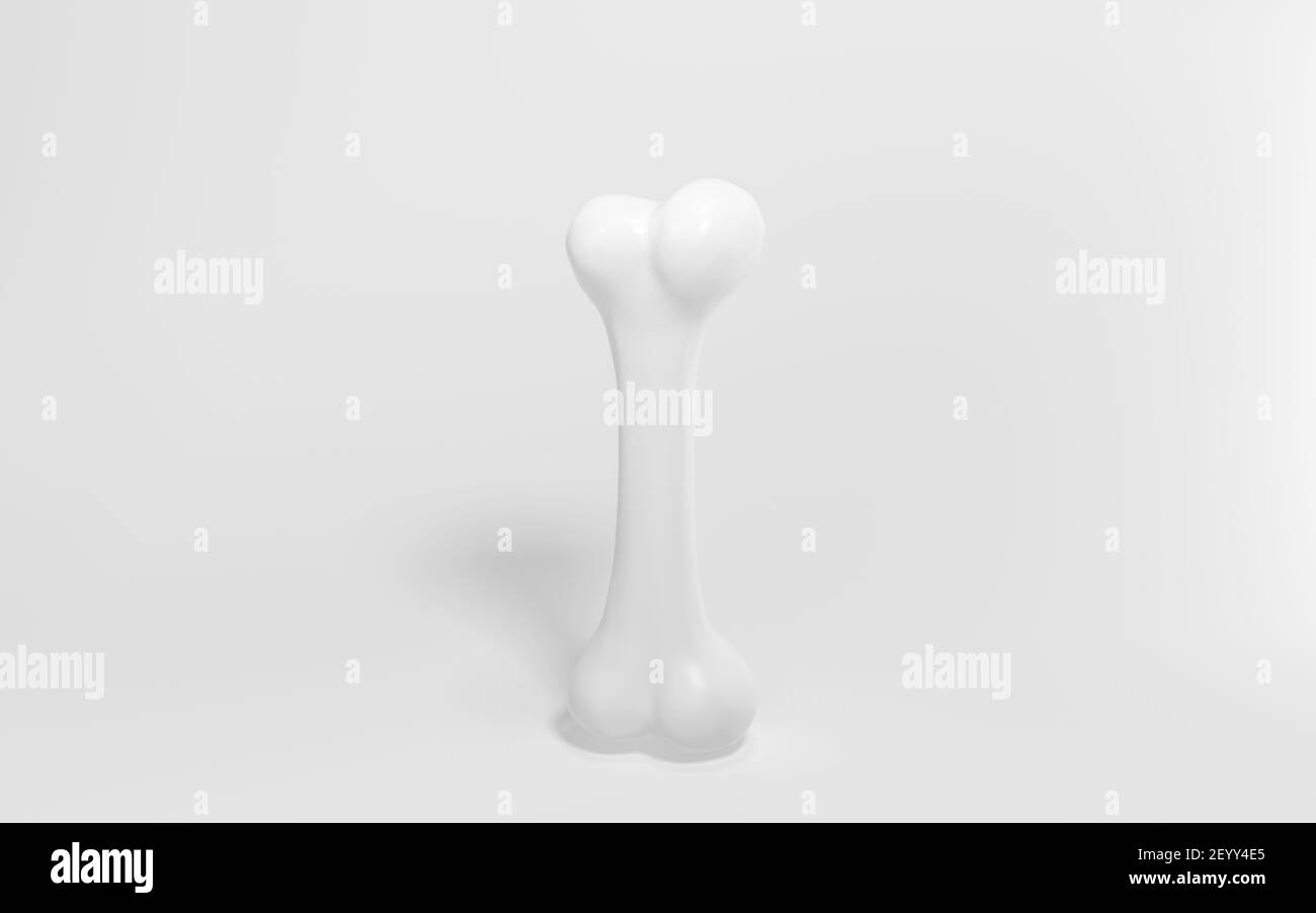 Bone isolated on white background, 3d rendering. Computer digital ...