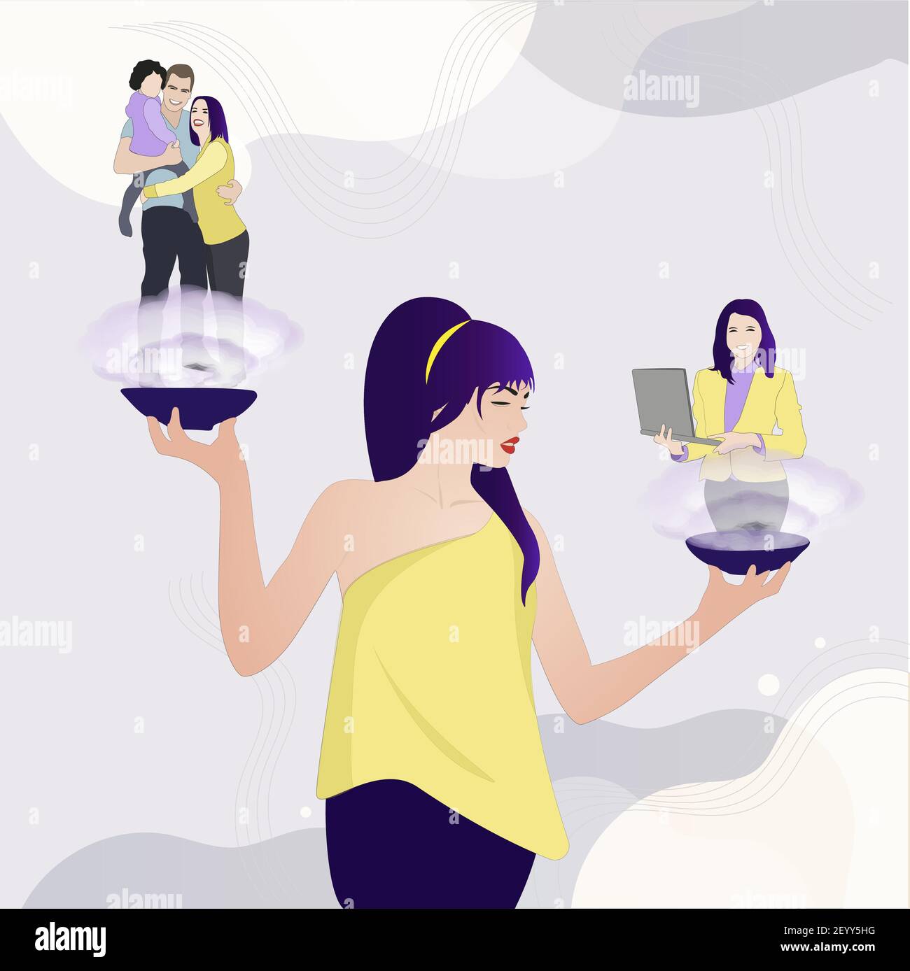 Work life balance cartoon hi-res stock photography and images - Alamy