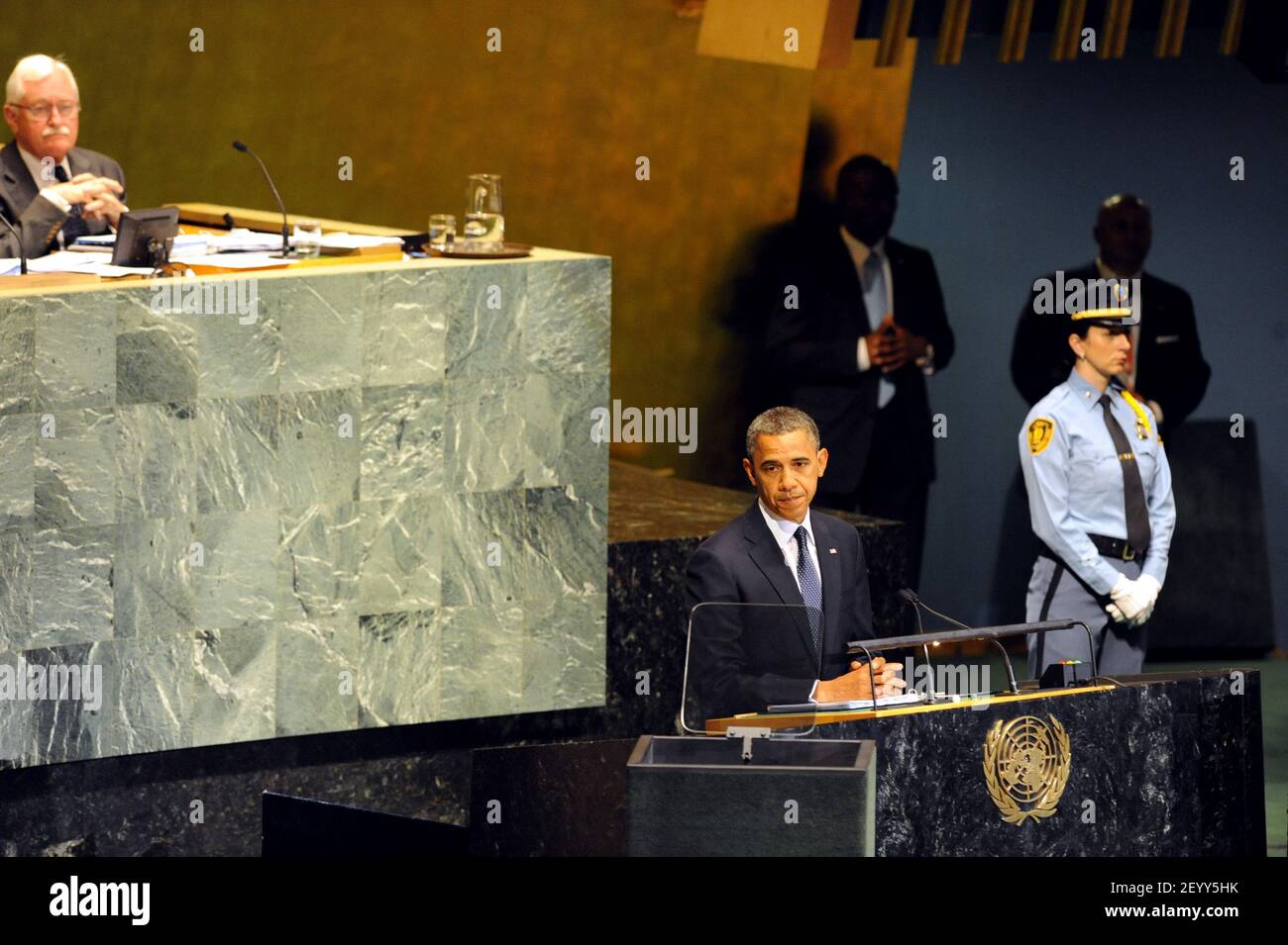 25 September 2012 - New York, NY - President Barack Obama addresses the ...