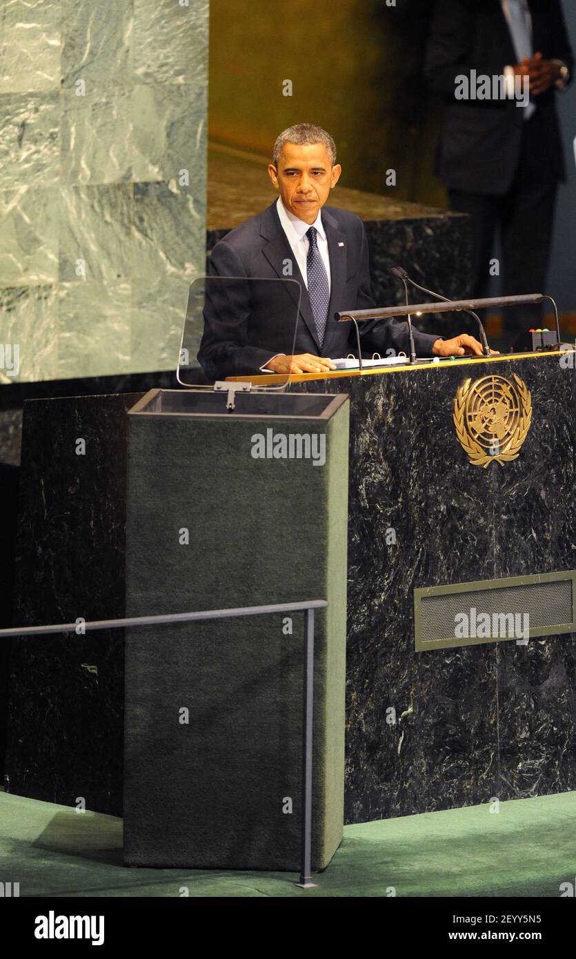 25 September 2012 - New York, NY - President Barack Obama addresses the ...