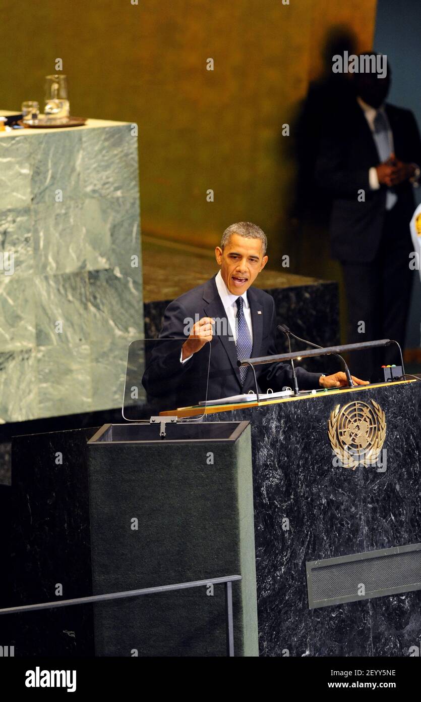 25 September 2012 - New York, NY - President Barack Obama addresses the ...