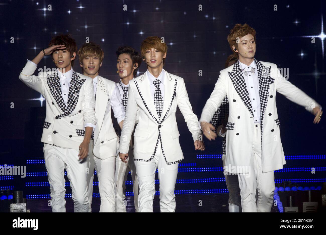 23 September 2012 - Gyeongju, South Korea : South Korean K-Pop boys ...