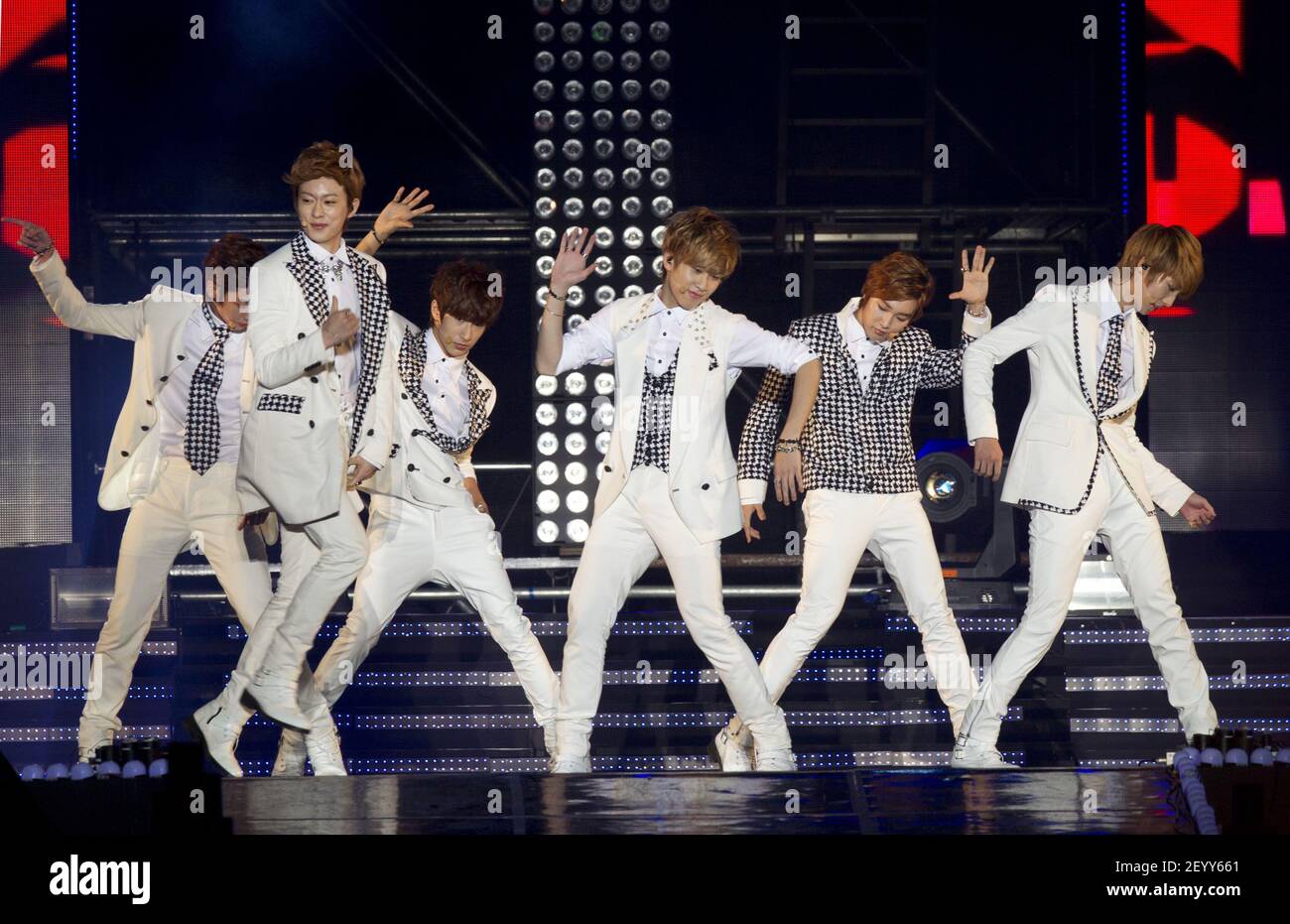 23 September 2012 - Gyeongju, South Korea : South Korean K-Pop boys ...