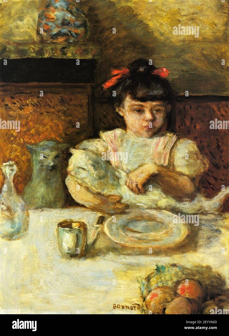 Pierre Bonnard Child and Cats Stock Photo - Alamy
