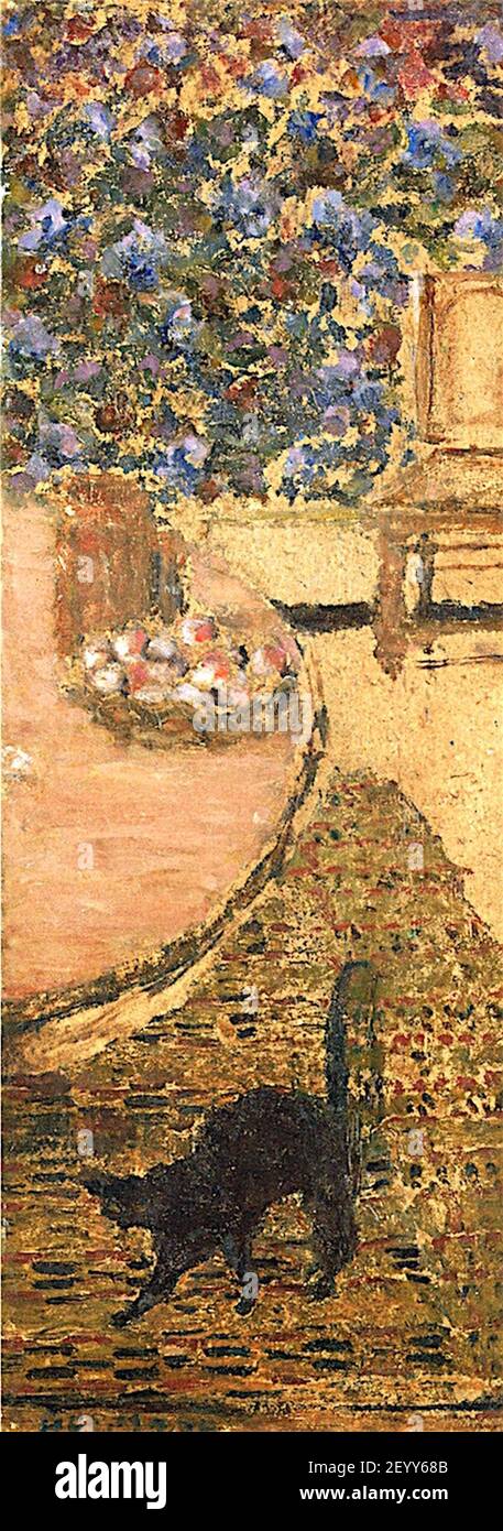 Pierre Bonnard Corner of the Table with a Black Cat Stock Photo - Alamy