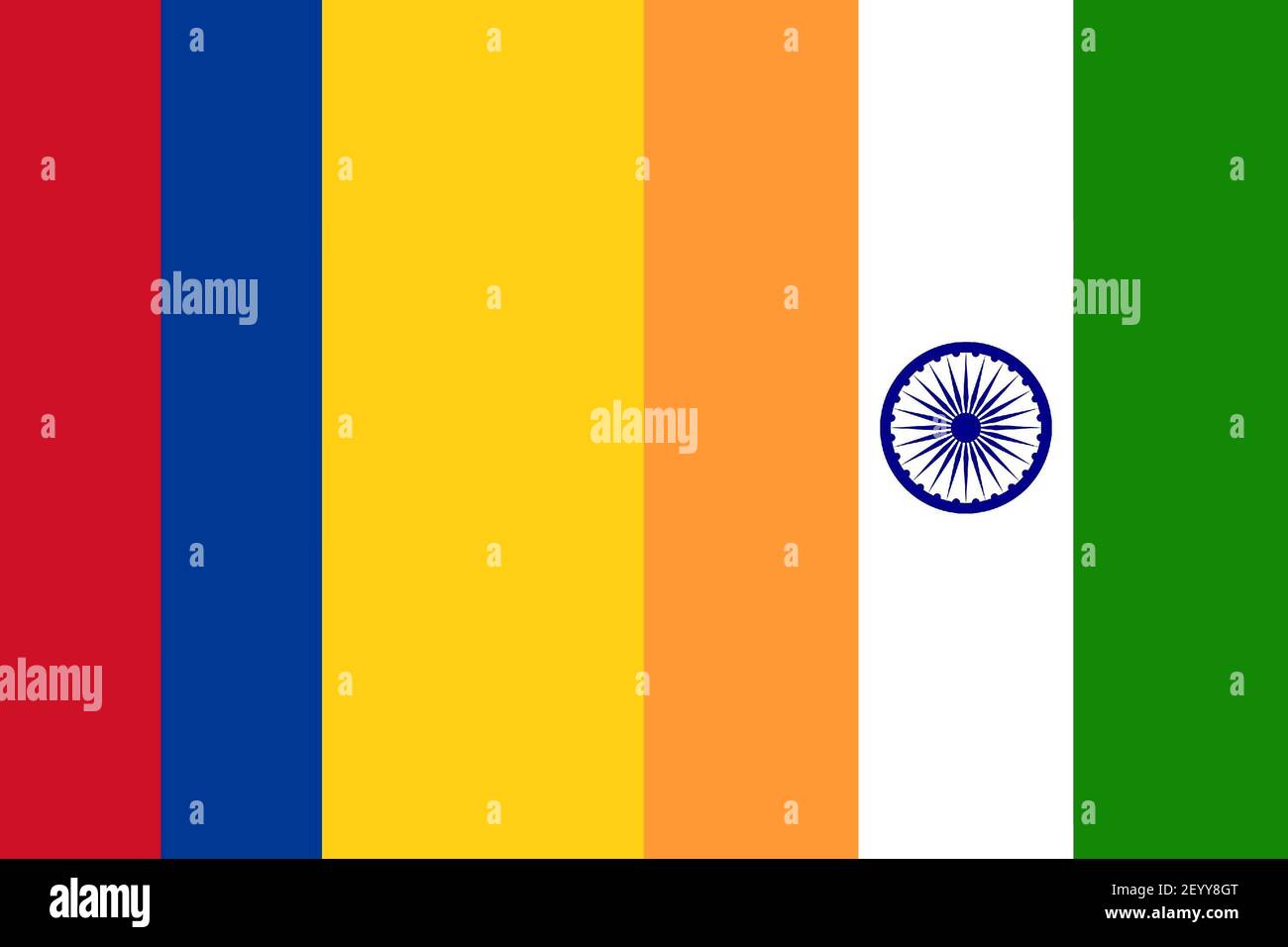 Colombia india flag hi-res stock photography and images - Alamy