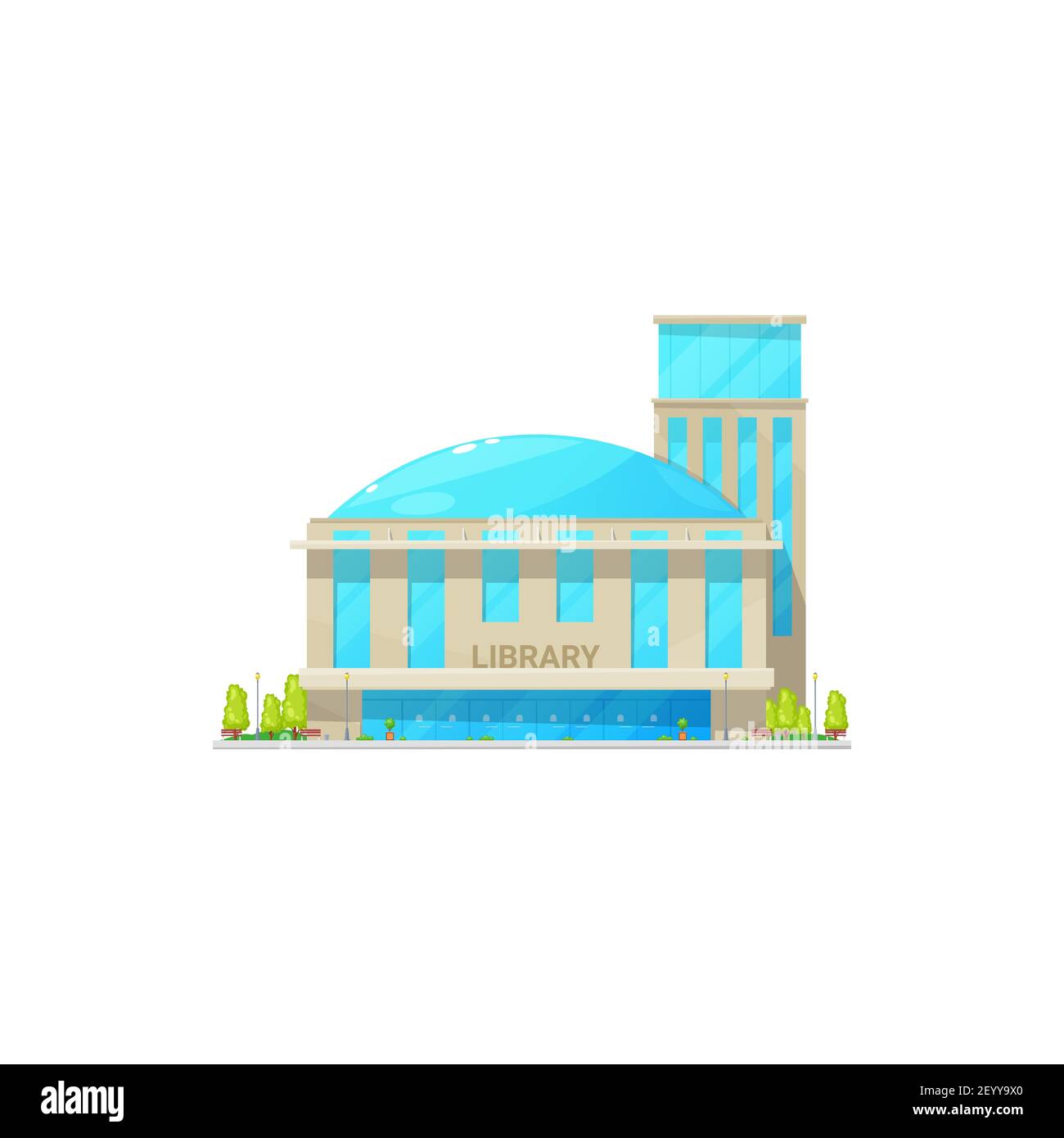 Cartoon Library Building