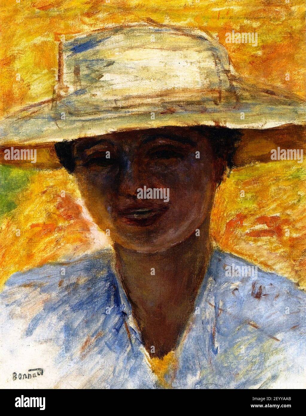 Pierre Bonnard Portrait of a Woman in a Large Hat Stock Photo - Alamy