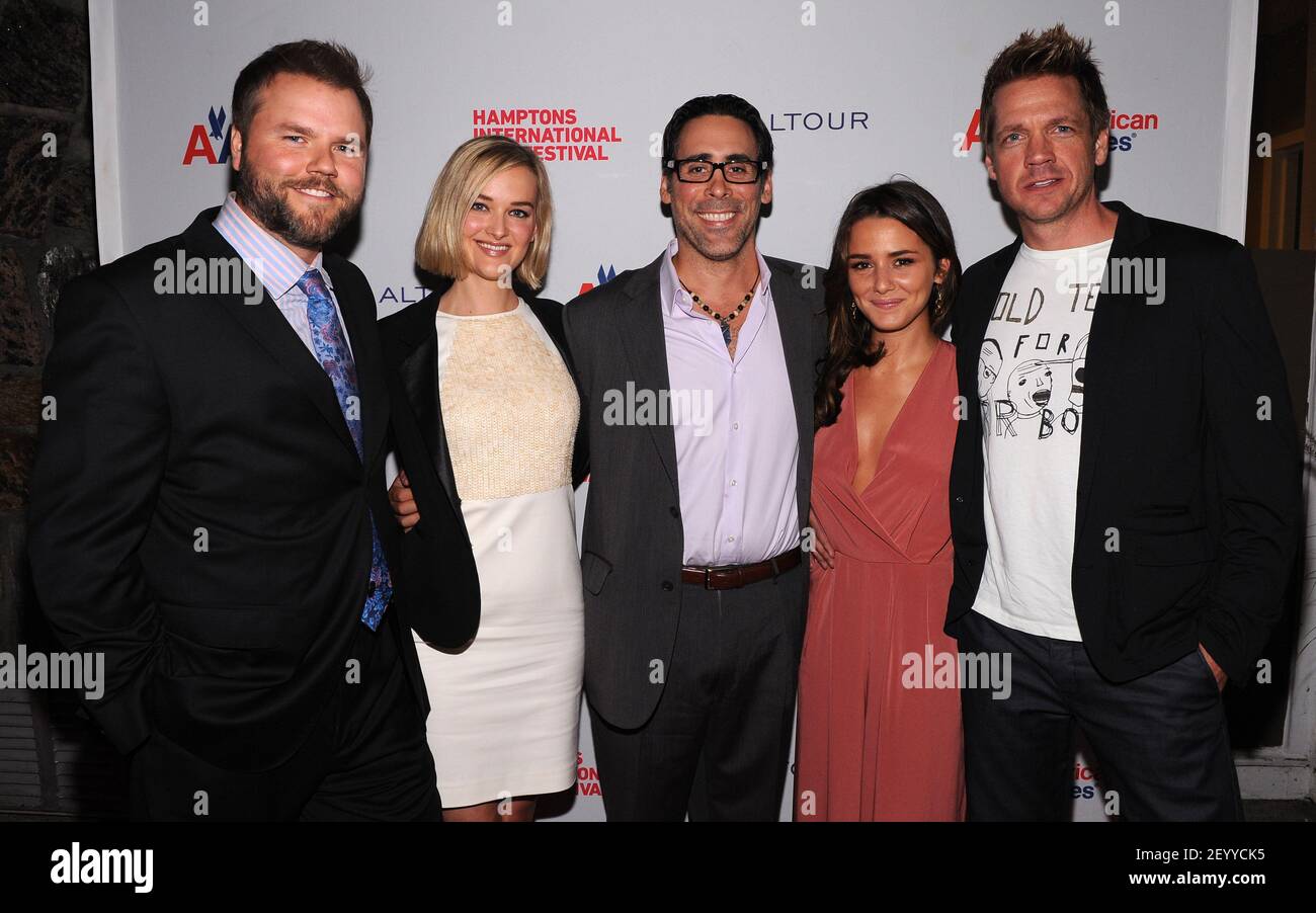 5 October 2012 - East Hampton, NY - (L-R) Actor Tyler Labine, actress ...