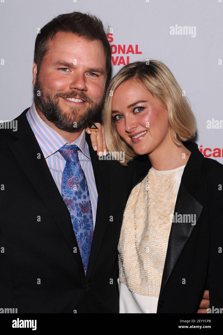 5 October 2012 - East Hampton, NY - Actors Tyler Labine and Jess Wexler ...