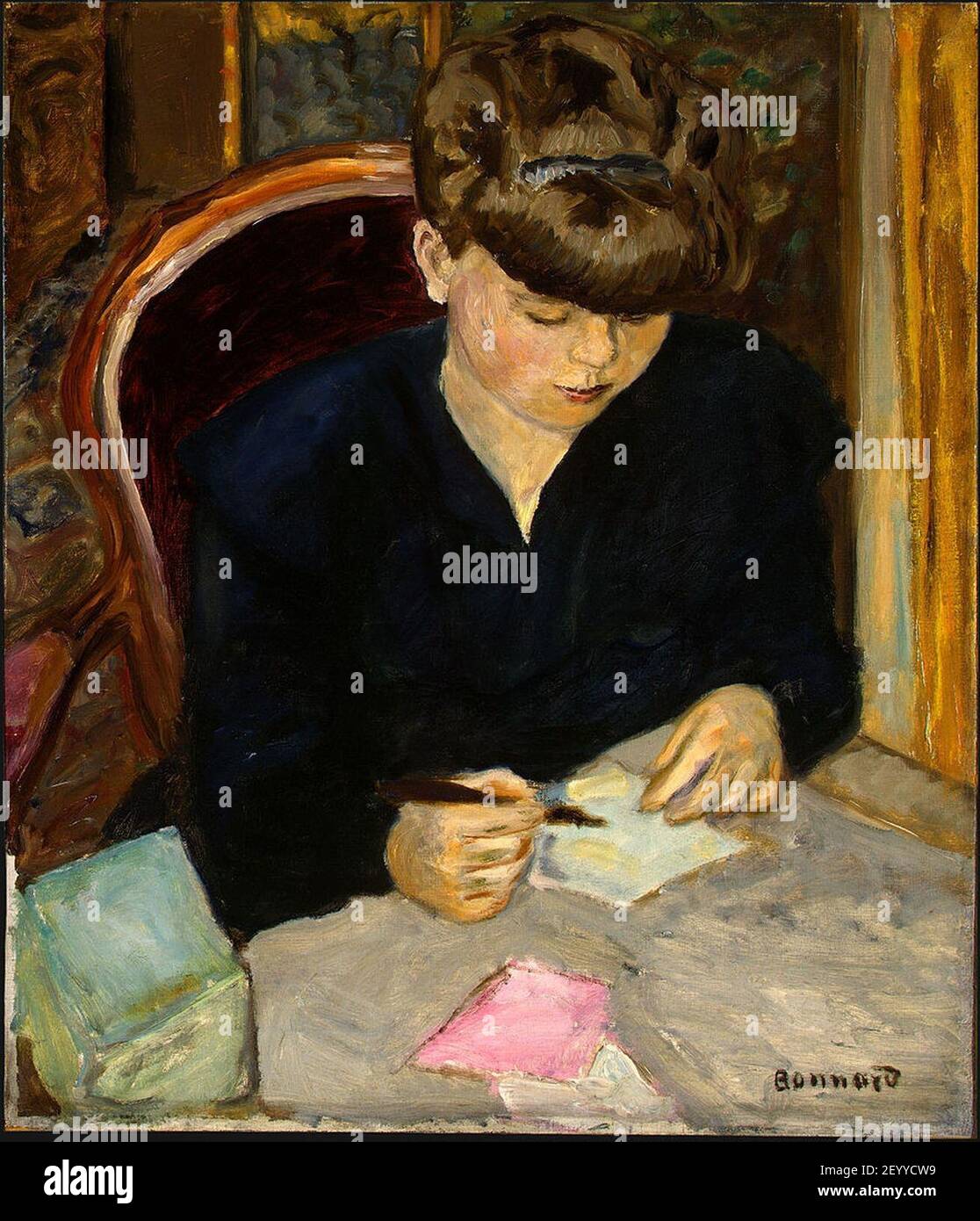 Pierre Bonnard The Letter Stock Photo - Alamy
