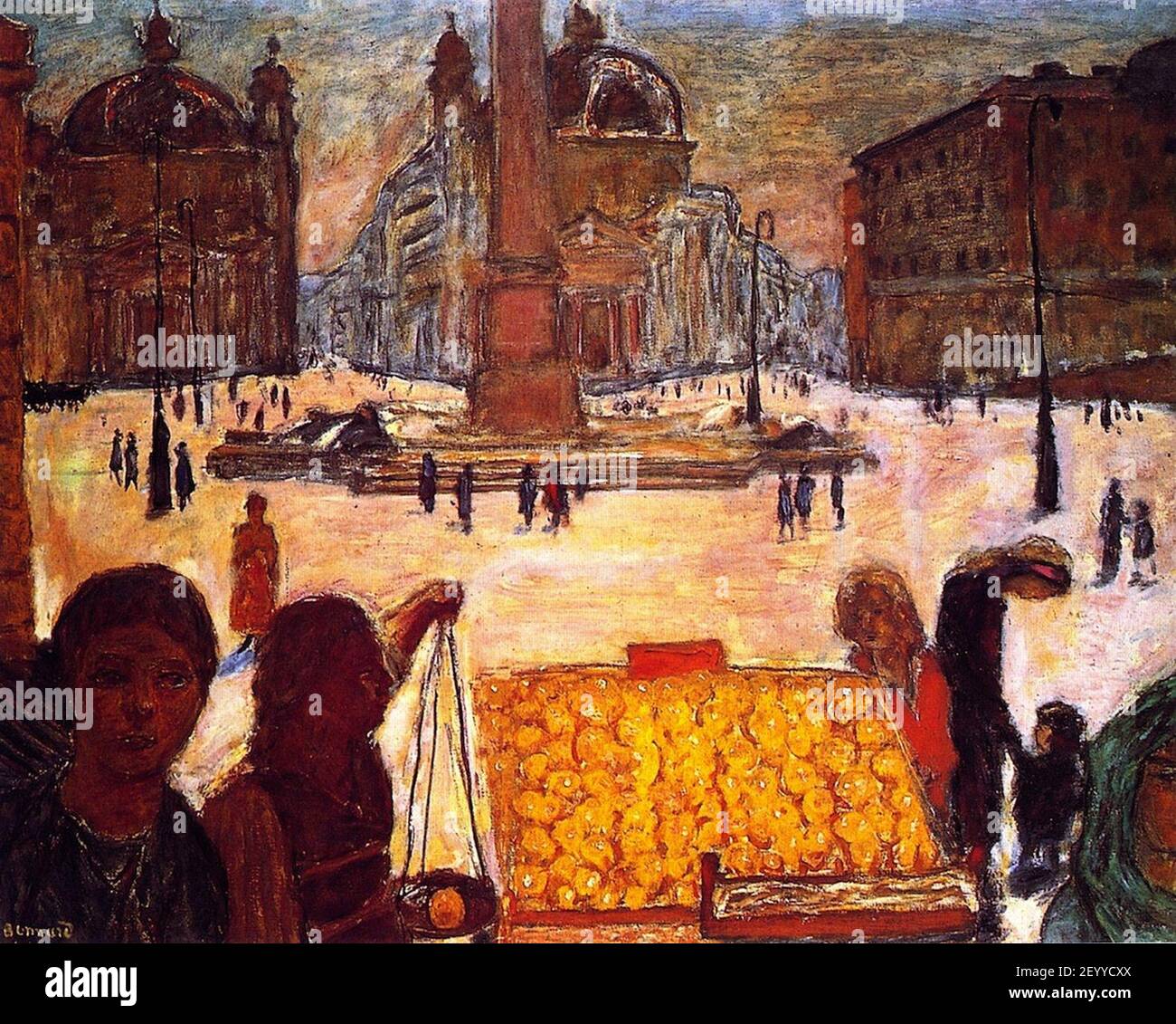 Pierre Bonnard The People's Square in Rome Stock Photo - Alamy