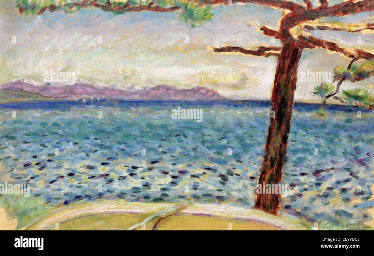 Pierre Bonnard The Solitary Pine, By the Sea (study Stock Photo - Alamy