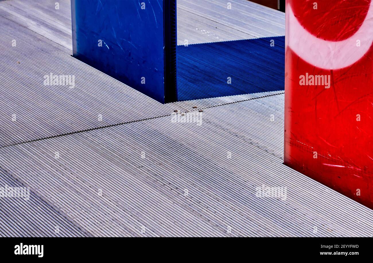 Base of outdoor advertising posters in the bright sun Stock Photo - Alamy
