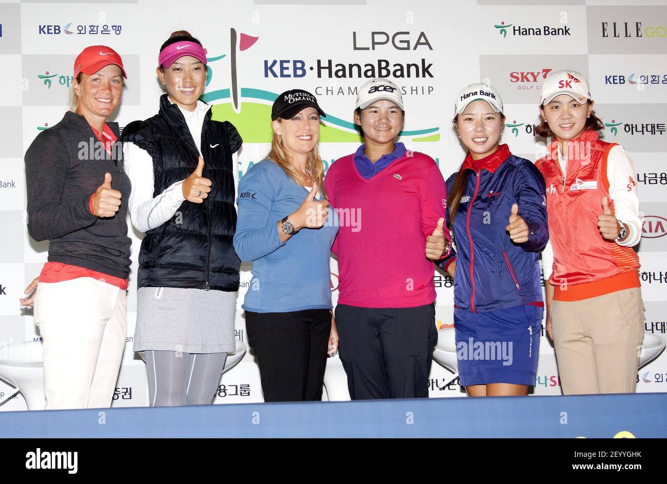 15 October 2012 - Incheon, South Korea : (L to R) LPGA golf players ...