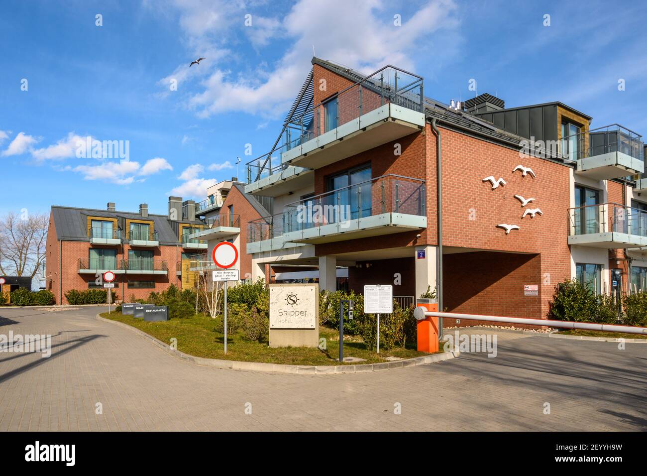 Rewa, Poland - March 6, 2021: A modern hotel in Rewa. Rewa is a popular ...