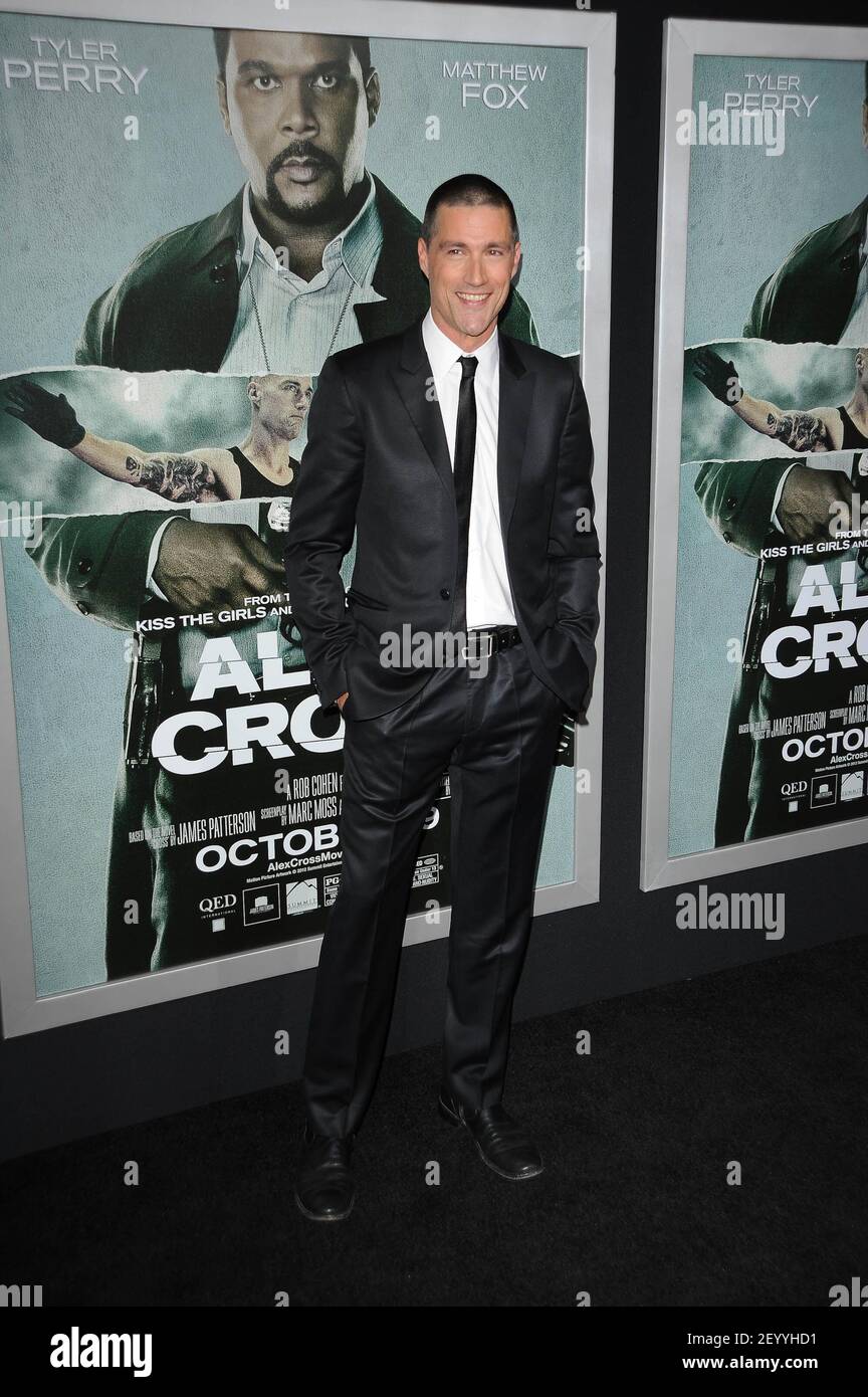 Matthew Fox. 15 October 2012, Hollywood, California. 'Alex Cross' Los ...