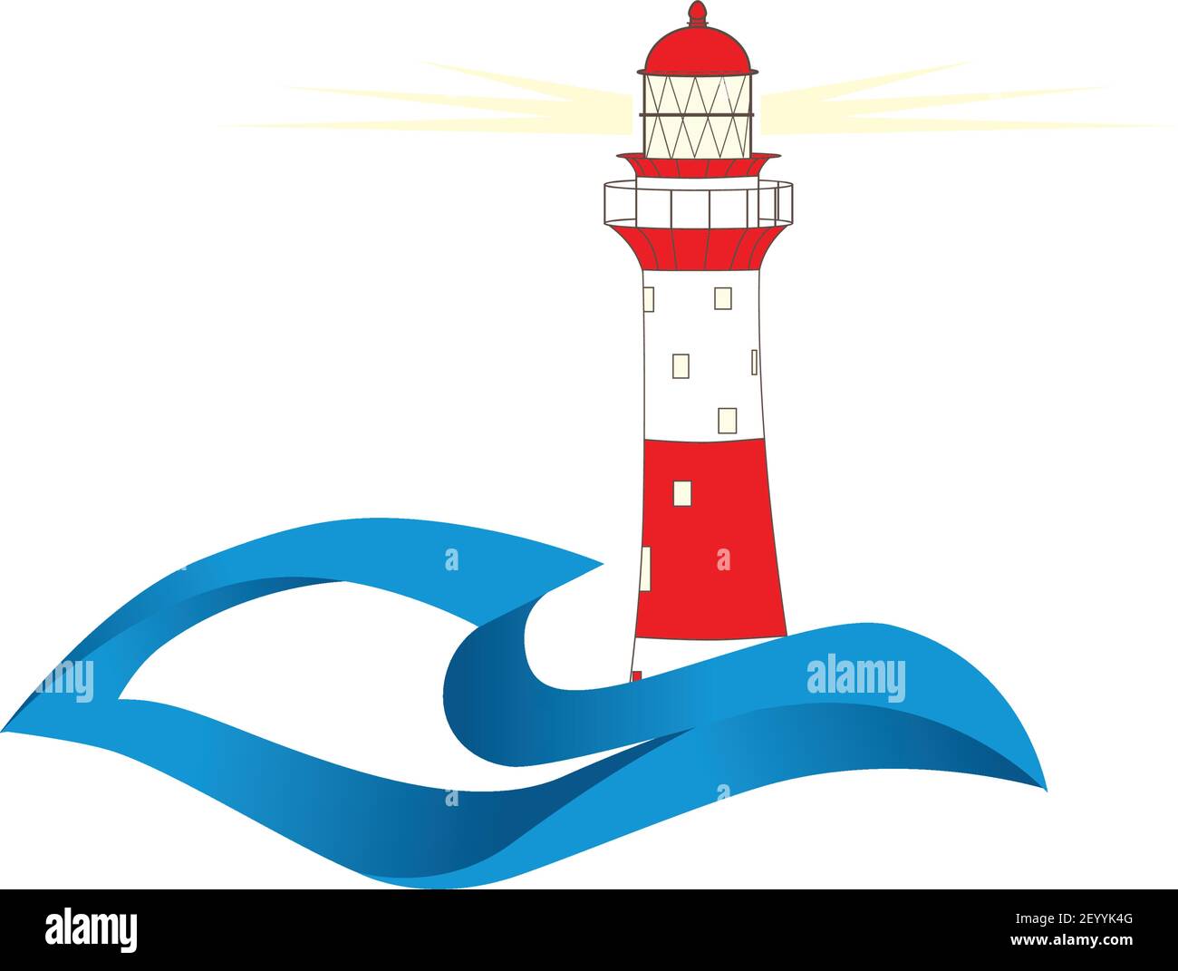 lighthouse and sea, vector Stock Vector Image & Art - Alamy