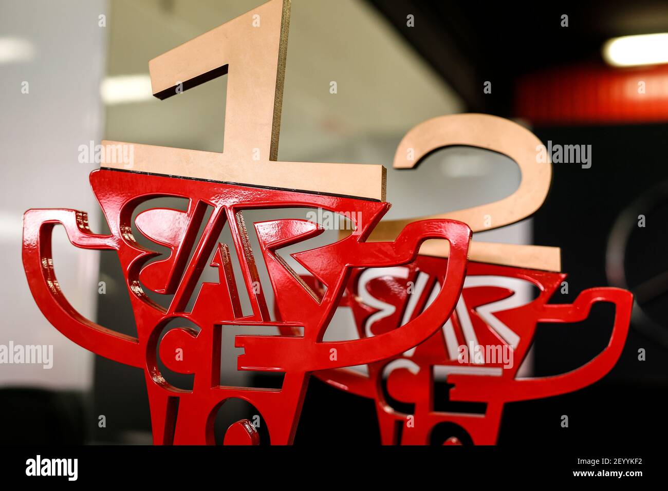 trophy during 2019 Formula 1 FIA world championship, Spain Grand Prix ...