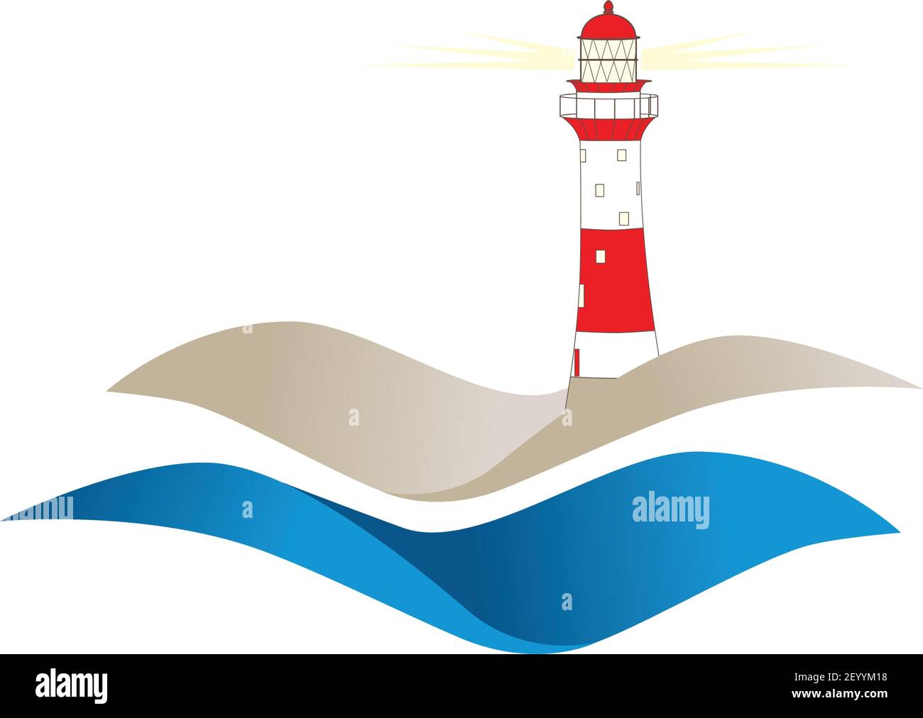 lighthouse and sea, vector Stock Vector Image & Art - Alamy