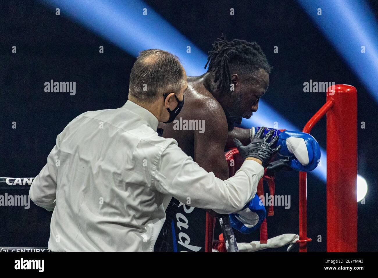 Tony Yoka of France during the Heavyweight Europe championship, boxing ...