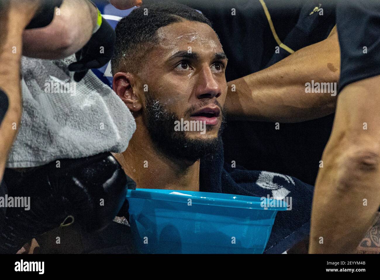 Tony Yoka of France during the Heavyweight Europe championship, boxing ...
