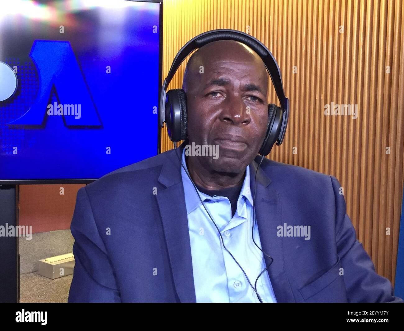 Pierre Claver Mbonimpa VOA studio Stock Photo - Alamy