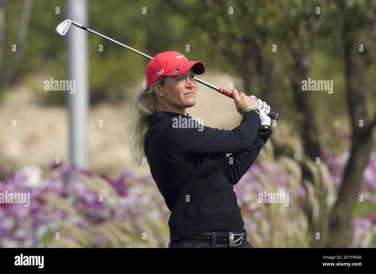 20 October 2012 - Incheon, South Korea : Suzann Pettersen plays a shot ...