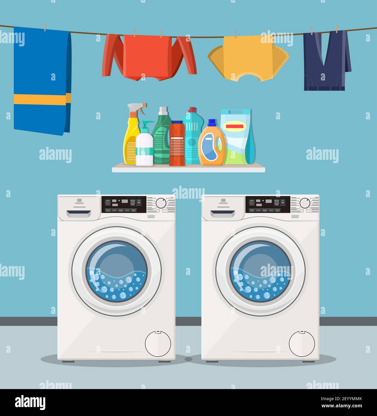 Cleaning service washing furniture Stock Vector Images - Alamy