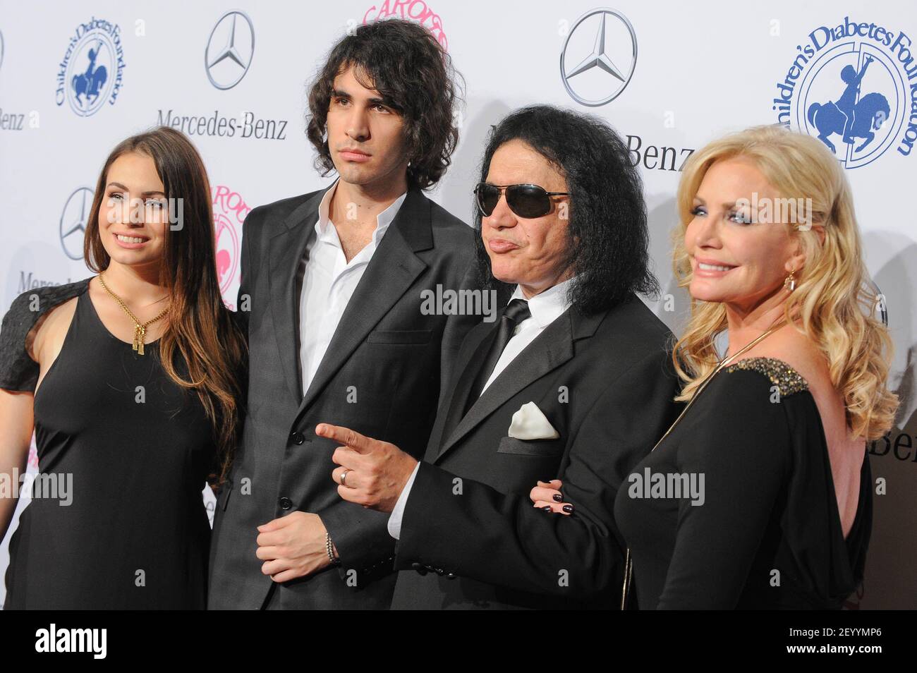 Gene Simmons with Family. 20 October 2012, Beverly Hills, California ...