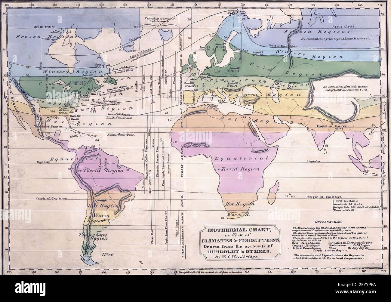 Isotherms World Map
