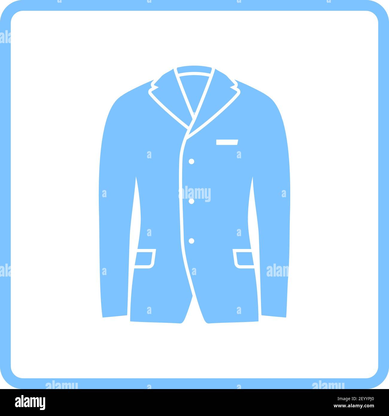 Business Suit Icon. Blue Frame Design. Vector Illustration Stock Vector ...