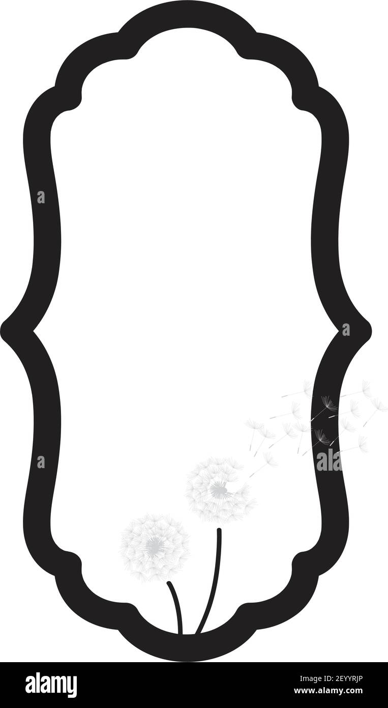 dandelion flowers frame, vector Stock Vector Image & Art - Alamy