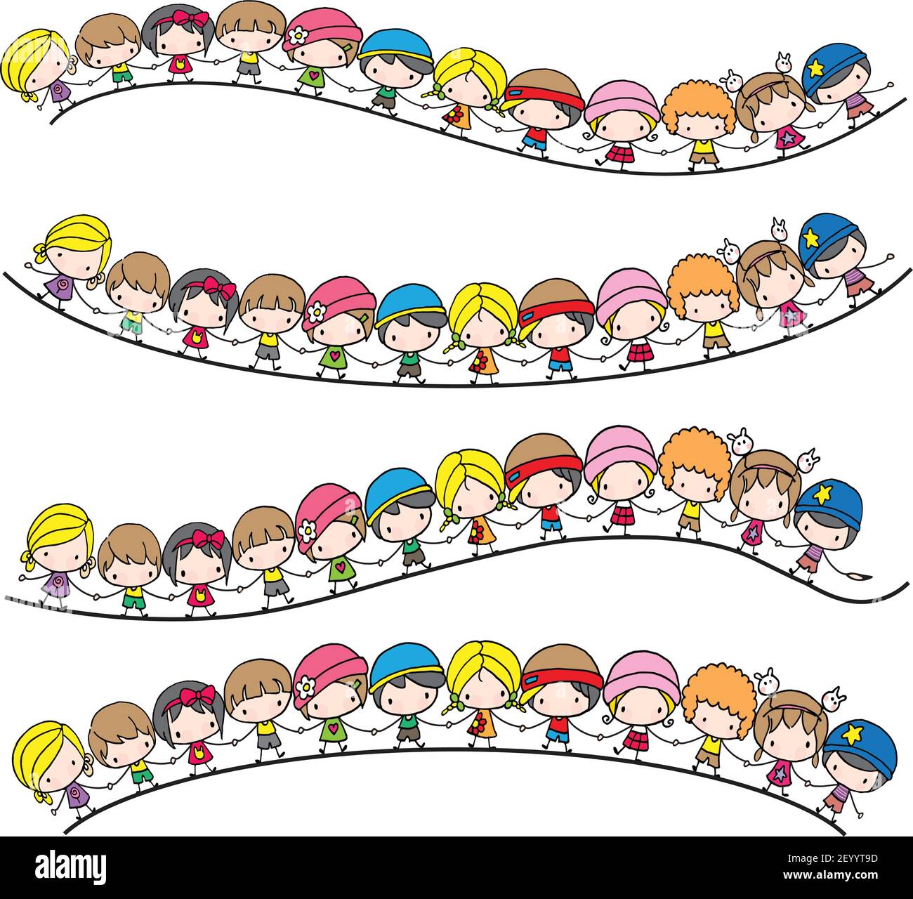 vector cartoon kids border frame background Stock Vector Image & Art ...