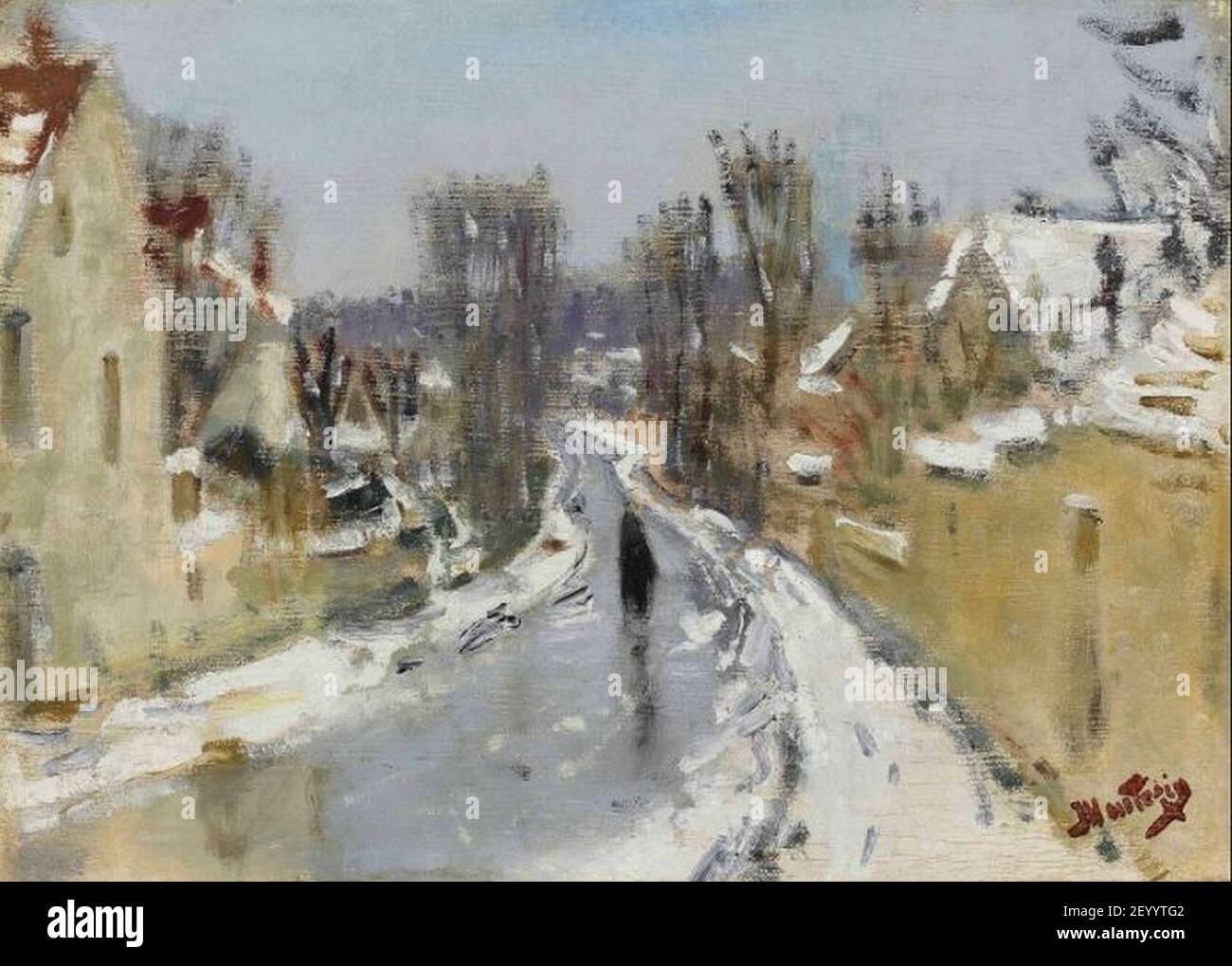Pierre Eugène Montézin Route sous la neige Stock Photo - Alamy Pierre Eugène Montézin Route sous la neige Stock Photo - Alamy