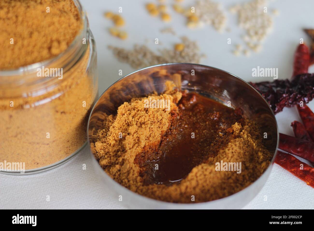 Idli podi or milagai podi is a dry vegan condiment served with idlis or ...