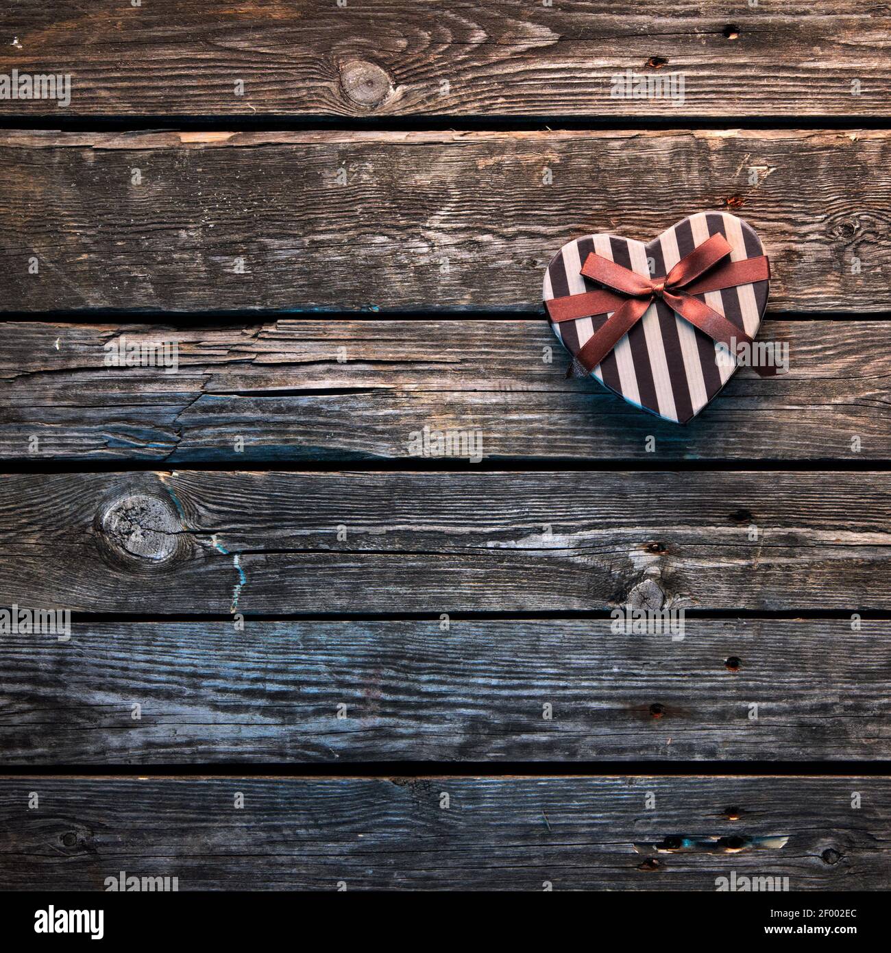 Heart shaped Valentines Day gift box Stock Photo - Alamy